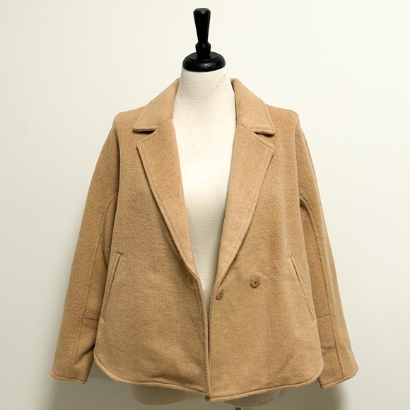 MarlaWynne | Jackets & Coats | Marla Wynne Layers Camel Melton Wool ...